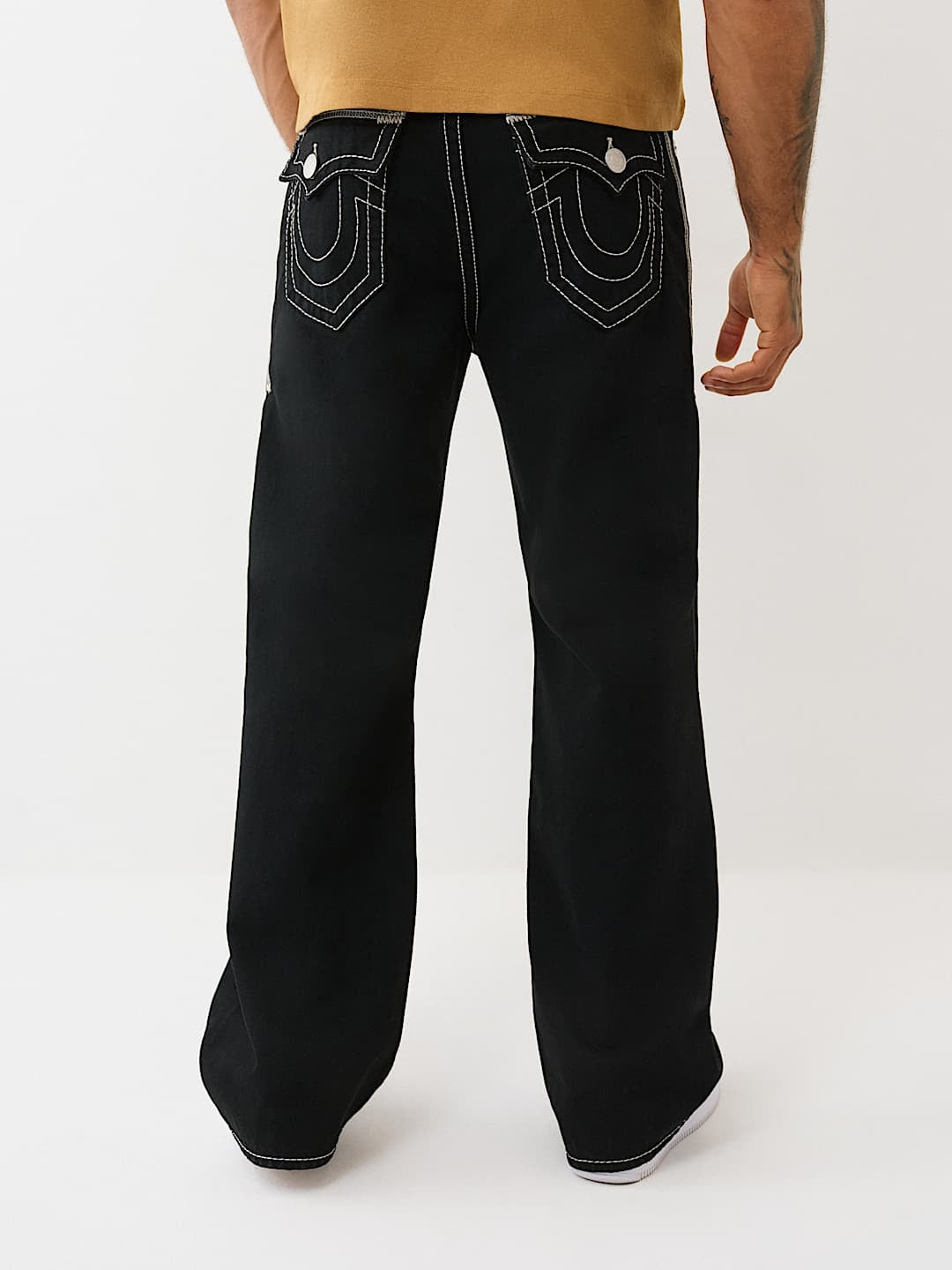 True Religion Jeans Super Flatlock Vinny Flap 34In Black Rinse - AL ...