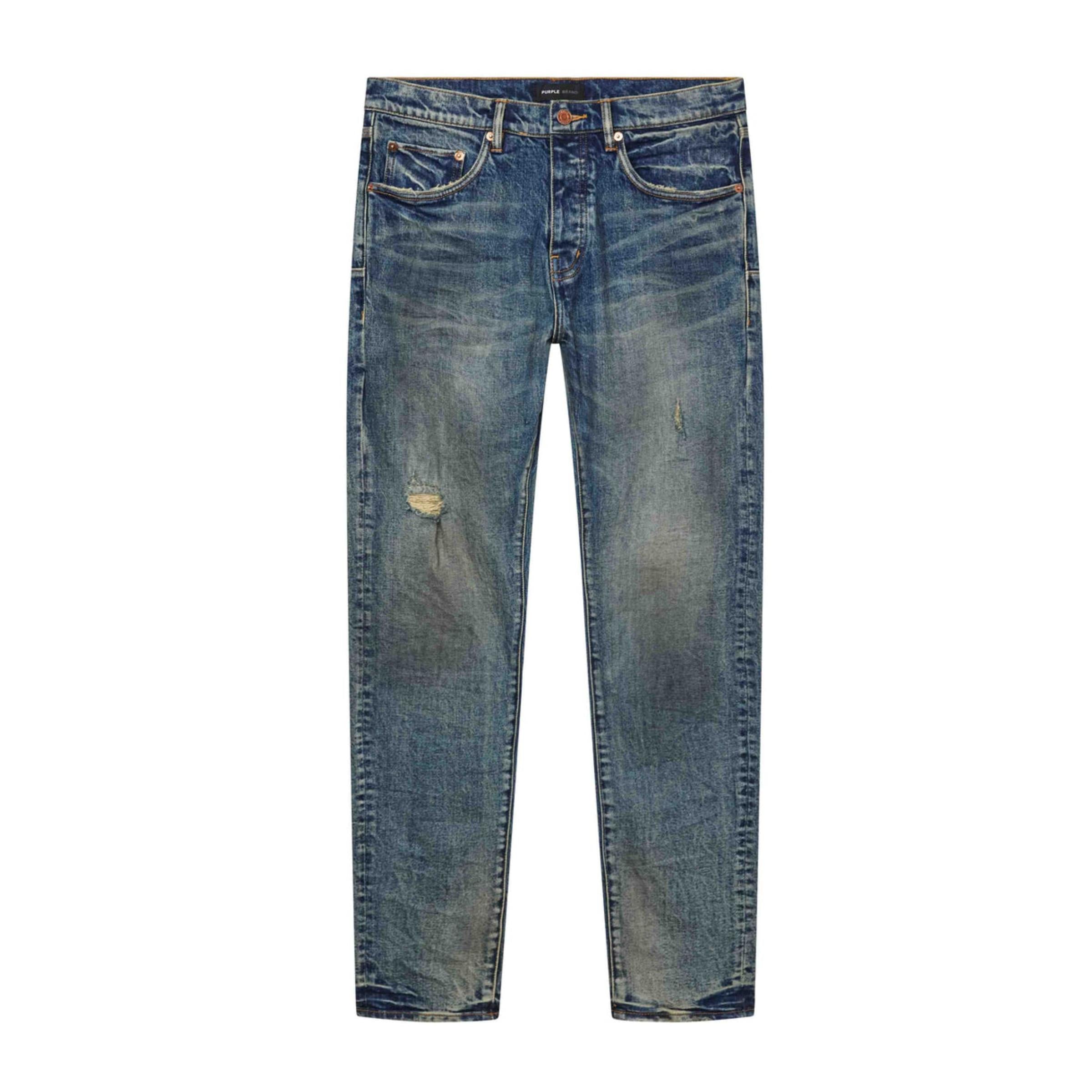 Purple Jean Vintage Mechani Worn Mid Indigo – AL Capone Premium