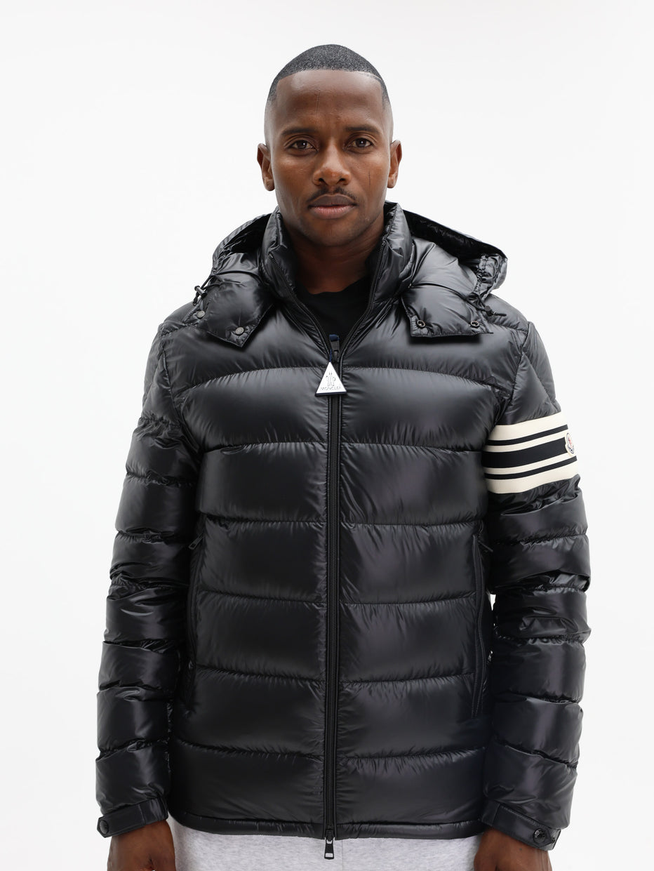 Moncler Jacket Landre Logo Black - AL Capone Premium