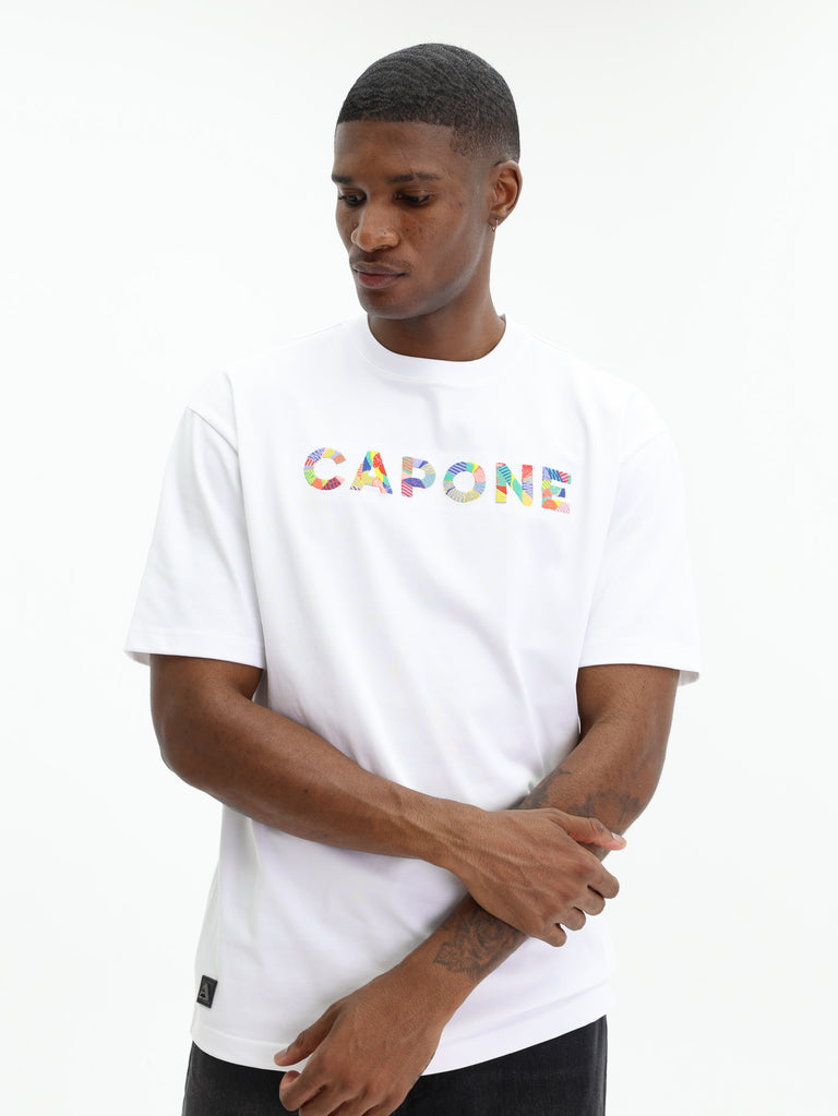 Capone T-Shirt Logo White-Multi - AL Capone Premium