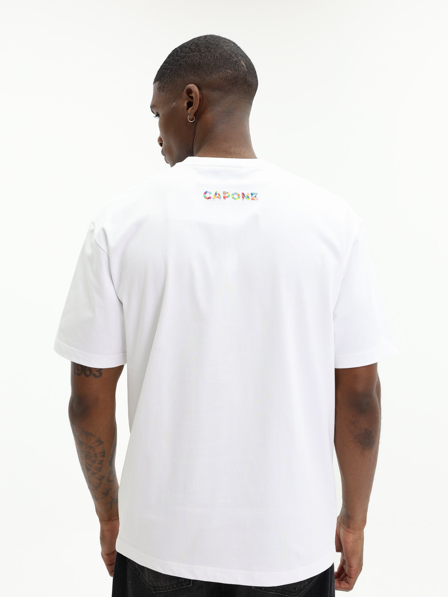 Capone T-Shirt Logo White-Multi - AL Capone Premium