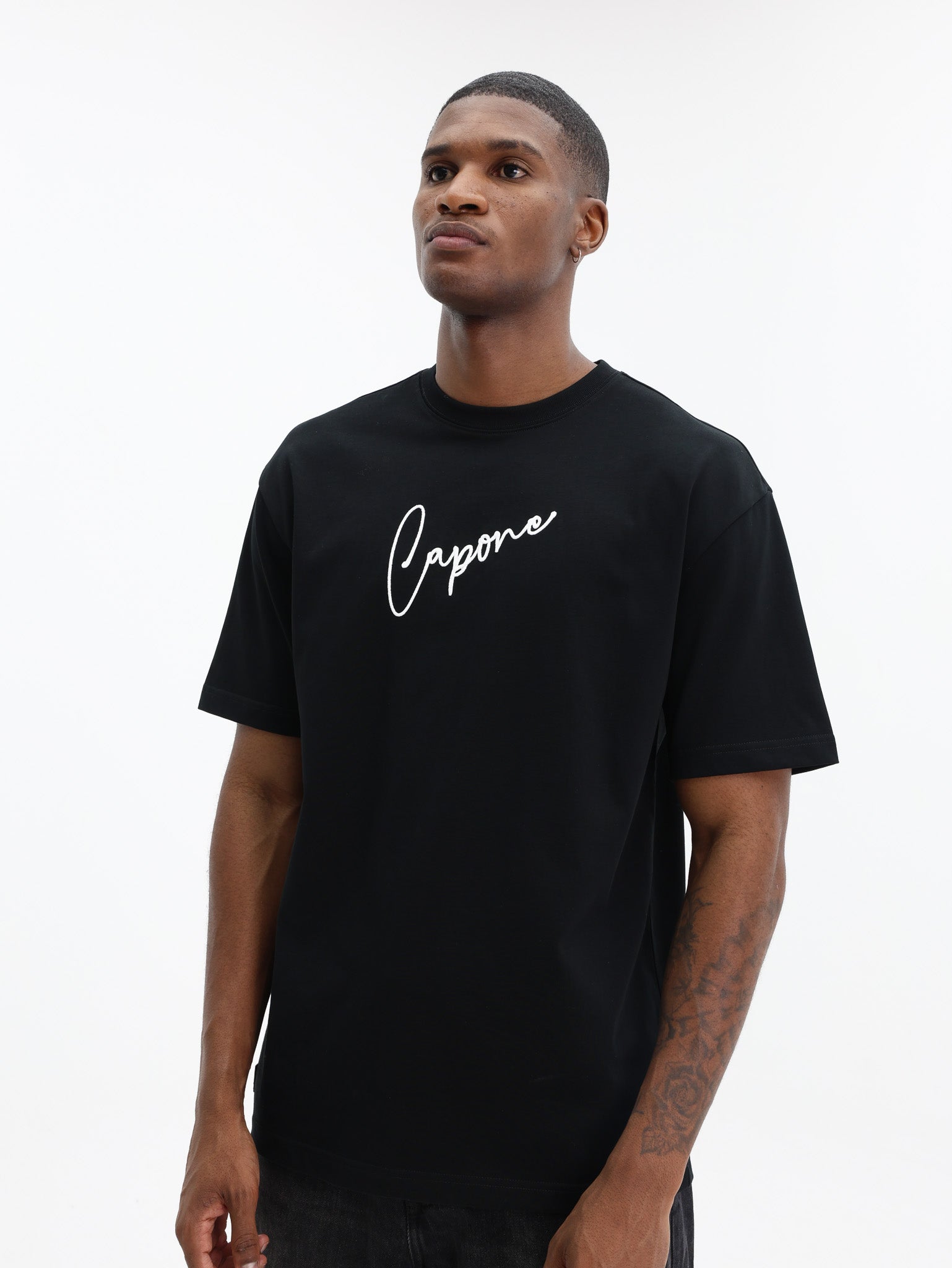 Capone T-Shirt Logo Black-White - AL Capone Premium