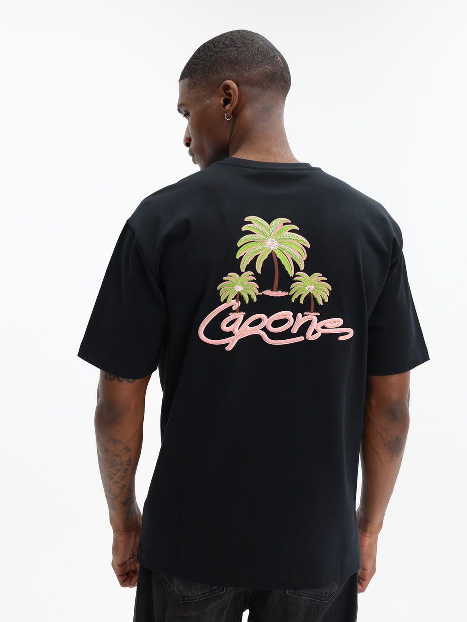 Capone T-Shirt Logo Black-Pink - AL Capone Premium