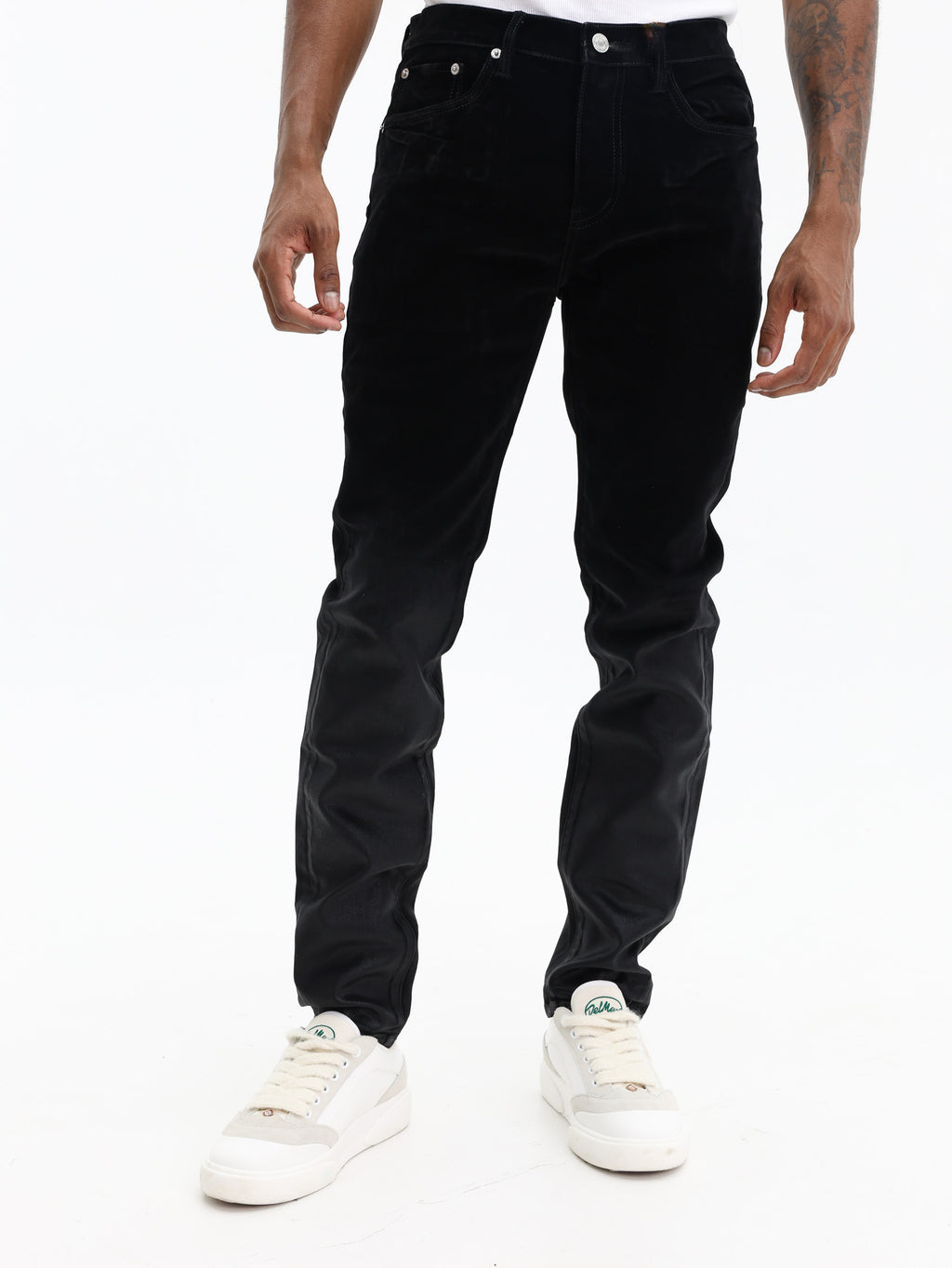 Purple Jeans Skinny Flock Dipped Black - AL Capone Premium