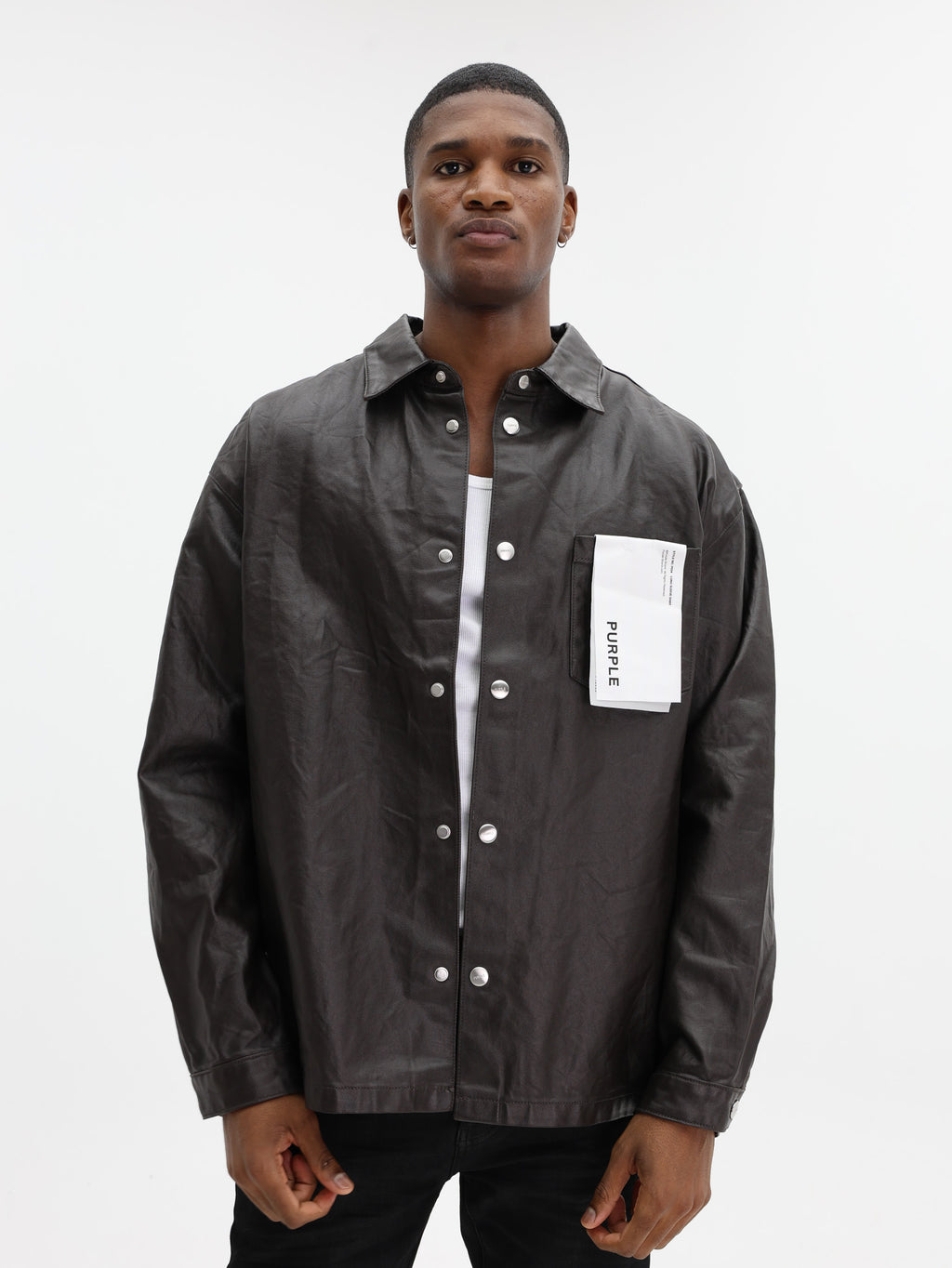 Purple Shirt Ls Shirt Mono Embossed Film Brown – AL Capone Premium