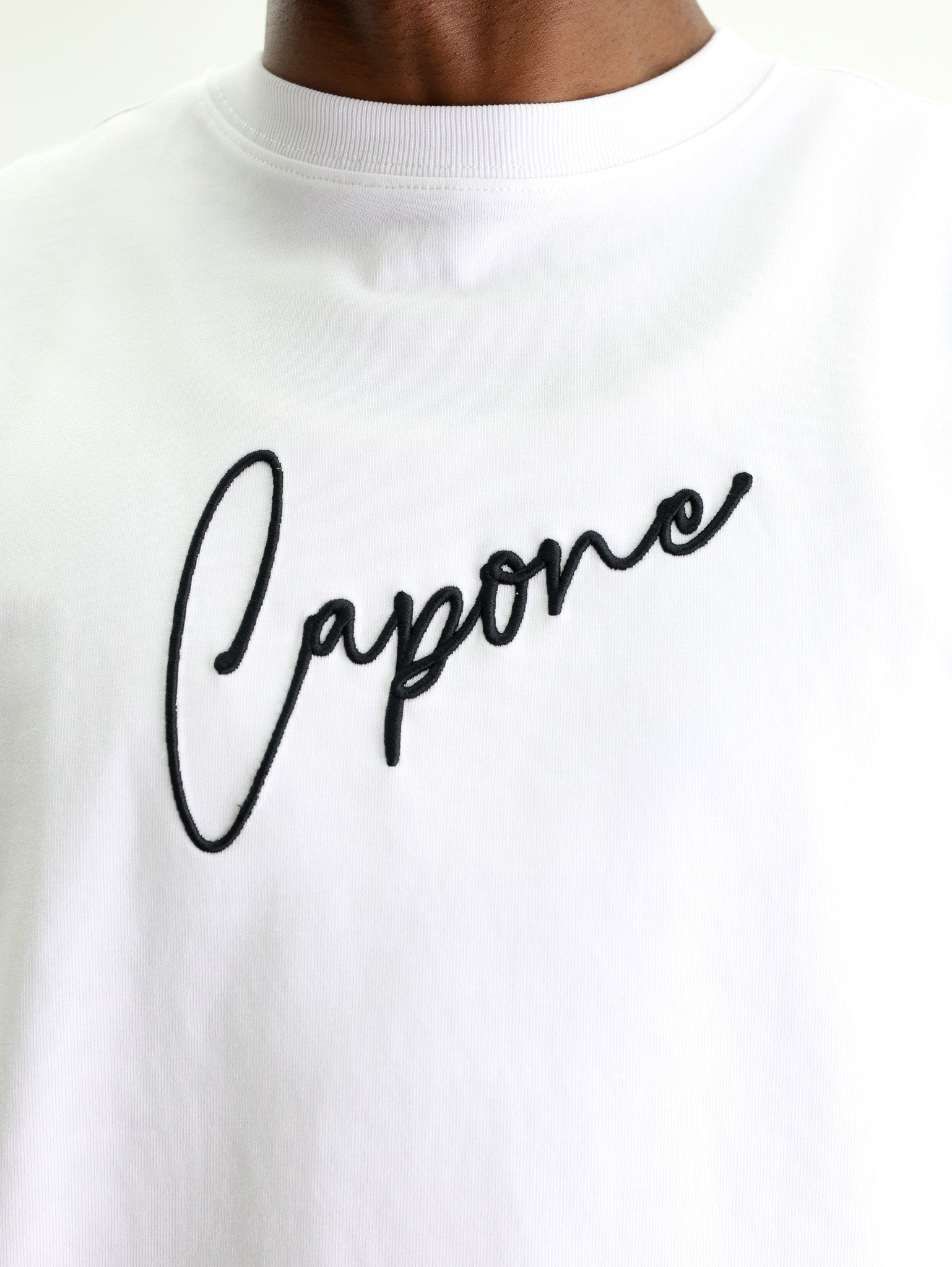 Capone T-Shirt Logo White-Black - AL Capone Premium