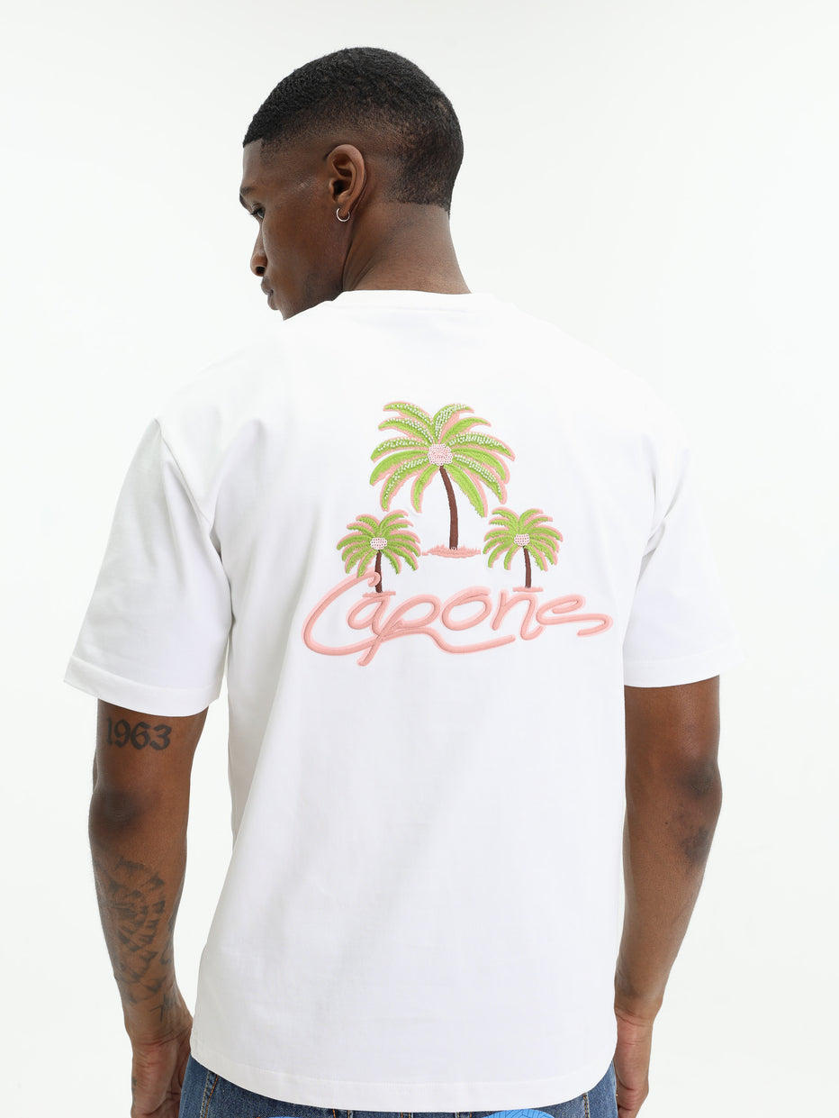 Capone T-Shirt Logo White-Pink - AL Capone Premium