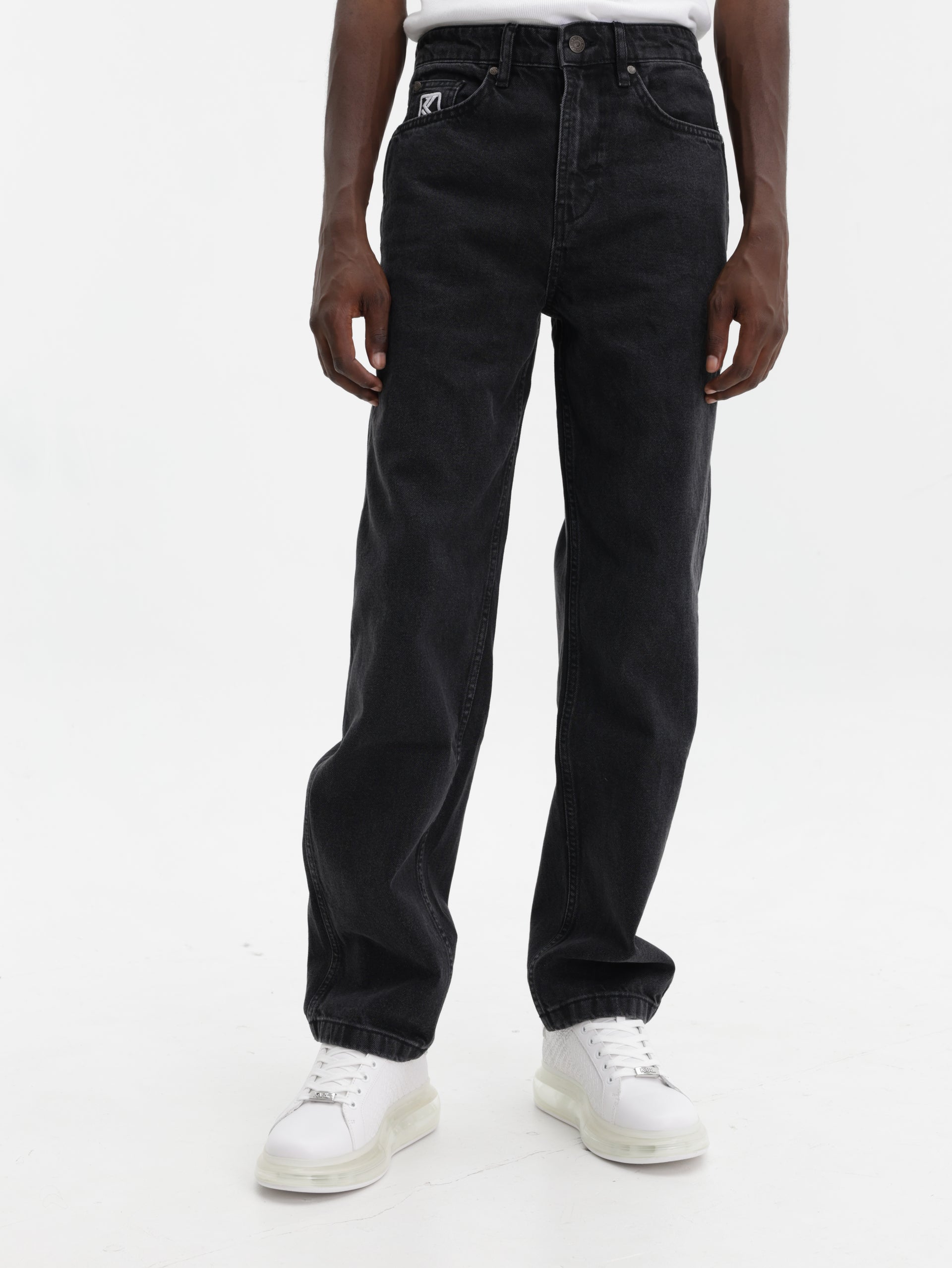 Karl Kani Small Signature Baggy Five Pocket Denim Black - AL Capone Premium