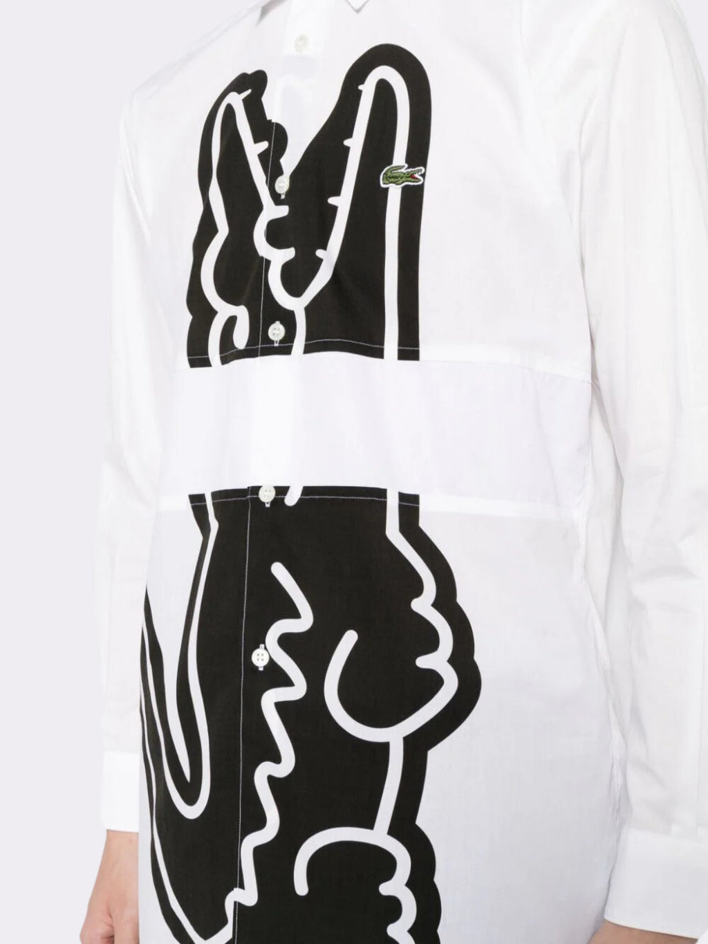 Comme Des Garcons Shirt Woven Split Croc White-Black - AL Capone Premium