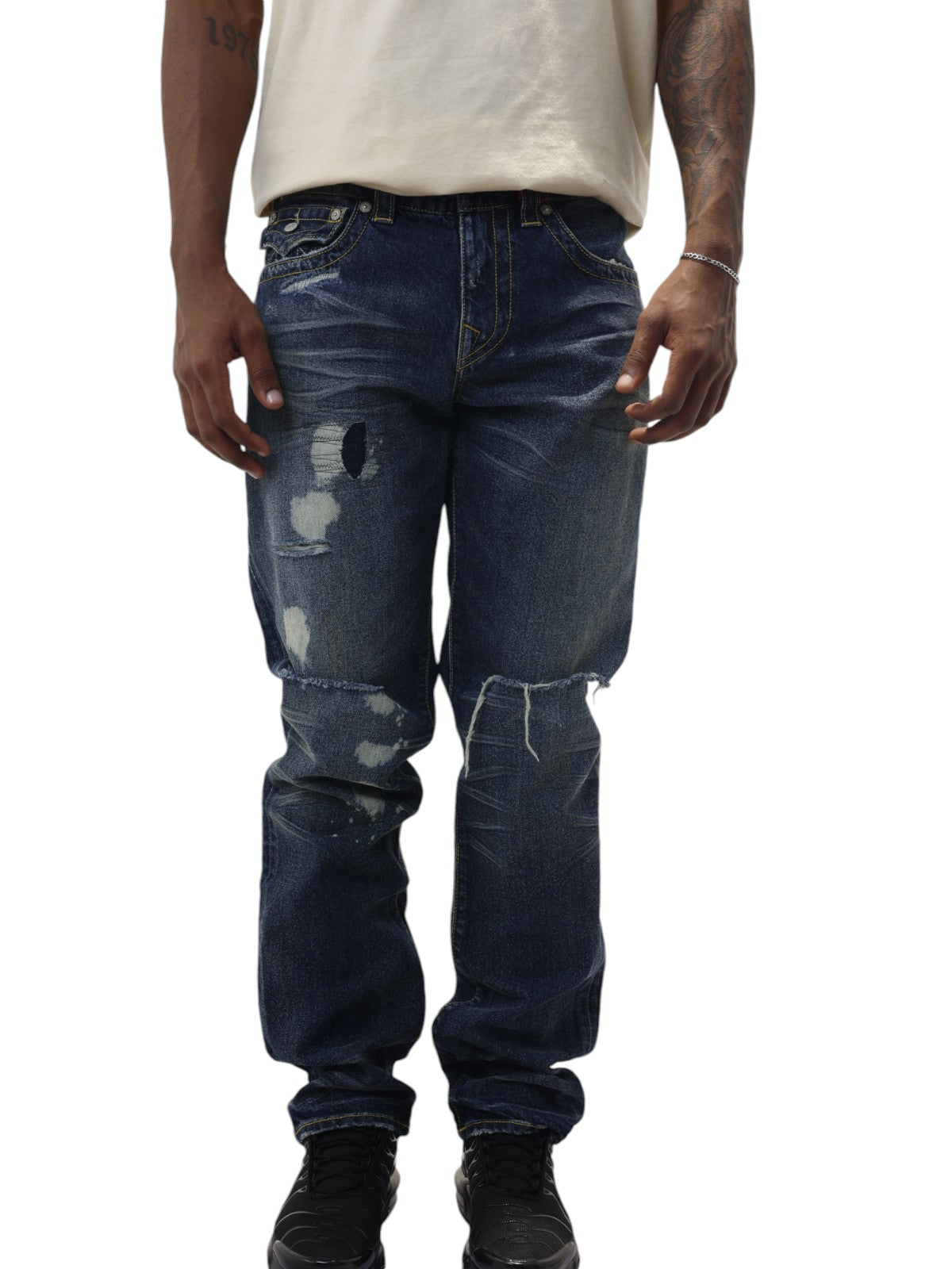 True Religion Ricky Jeans Champlain Rips Dark Wash – AL Capone Premium