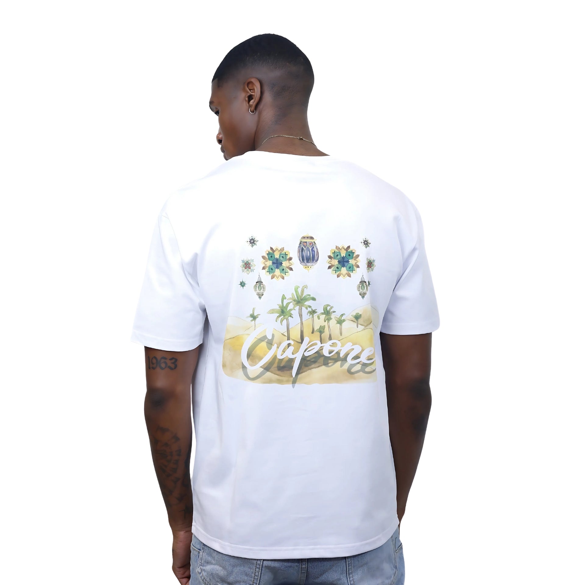 Capone T-Shirt Desert Palm White – AL Capone Premium