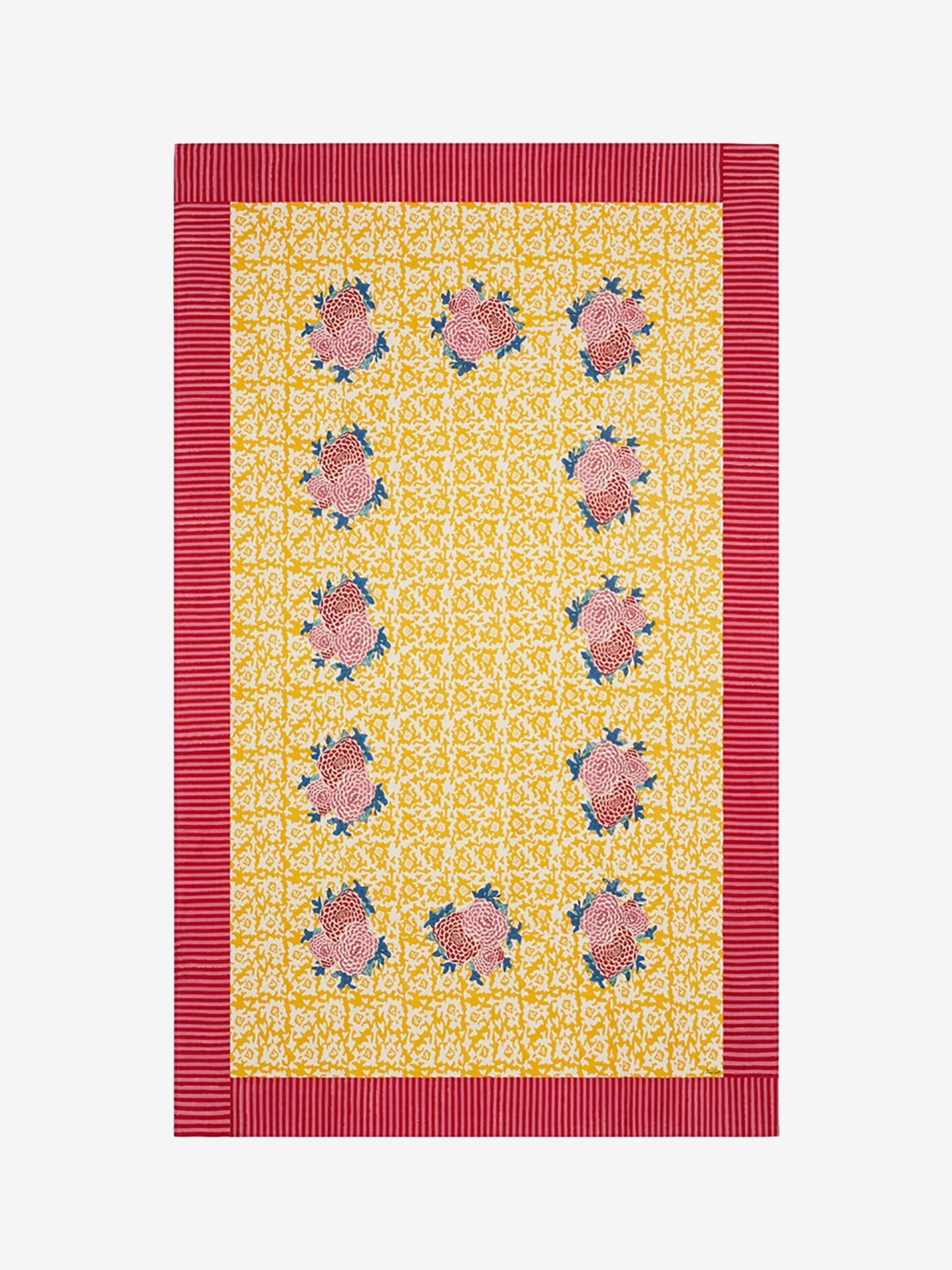 Lisa Corti Tablecloth 180X350 Arabesqua Corolla Gold-Natural - AL ...