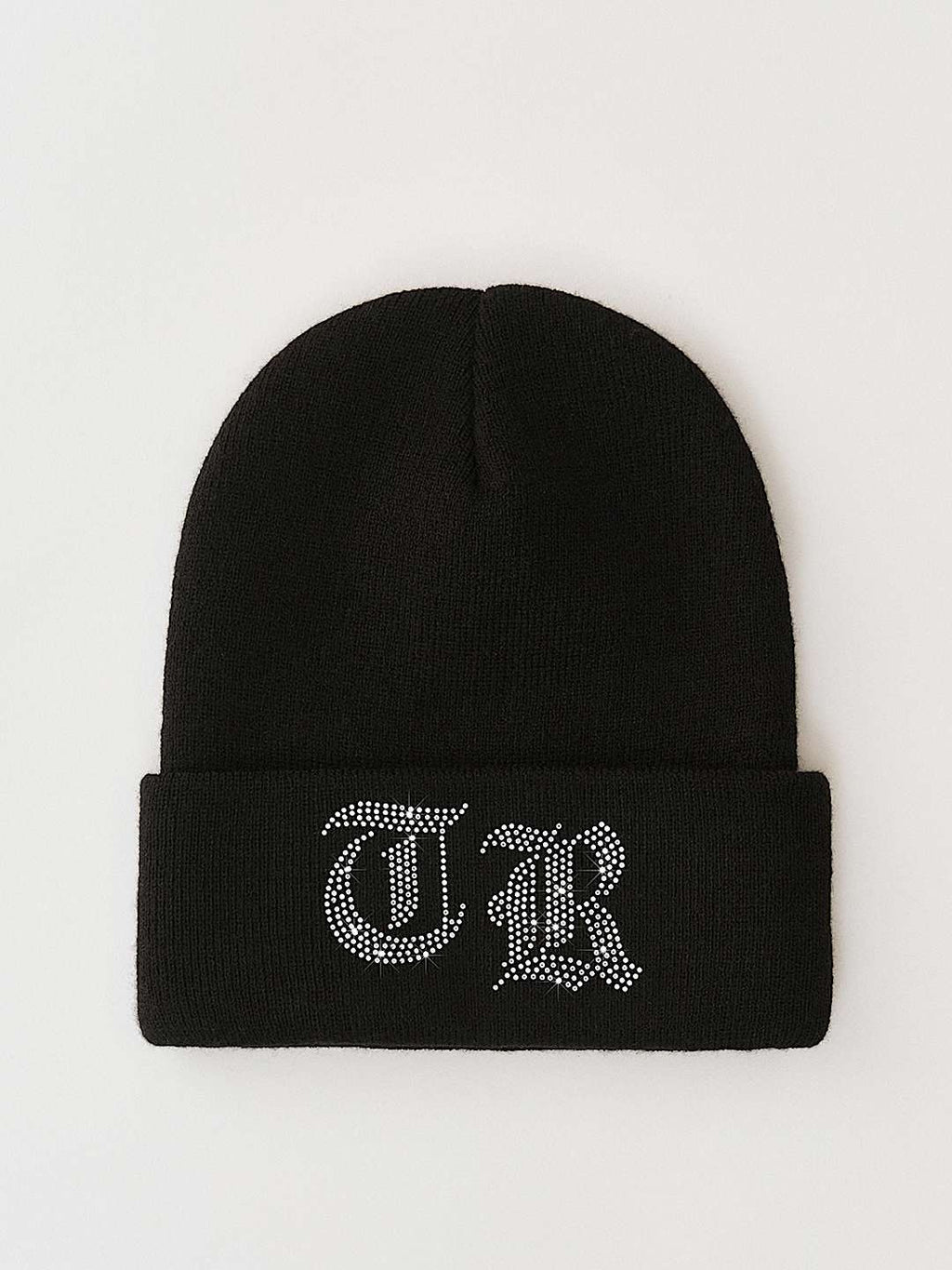 True Religion Crystal Old English Beanie Jet Black - AL Capone Premium