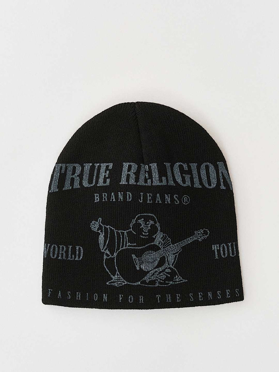 True Religion Srs Beanie Jet Black - AL Capone Premium